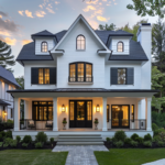 Beautiful Modern White House With Brick